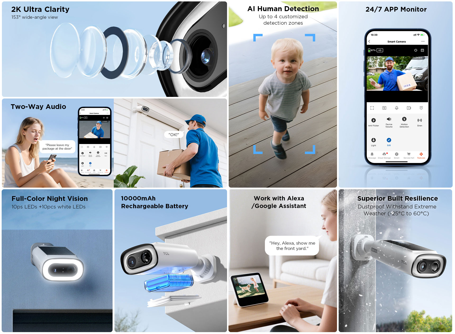 Solar Security Camera-Cam B1 TCL Cam B1 Security Camera | TCL Global ...