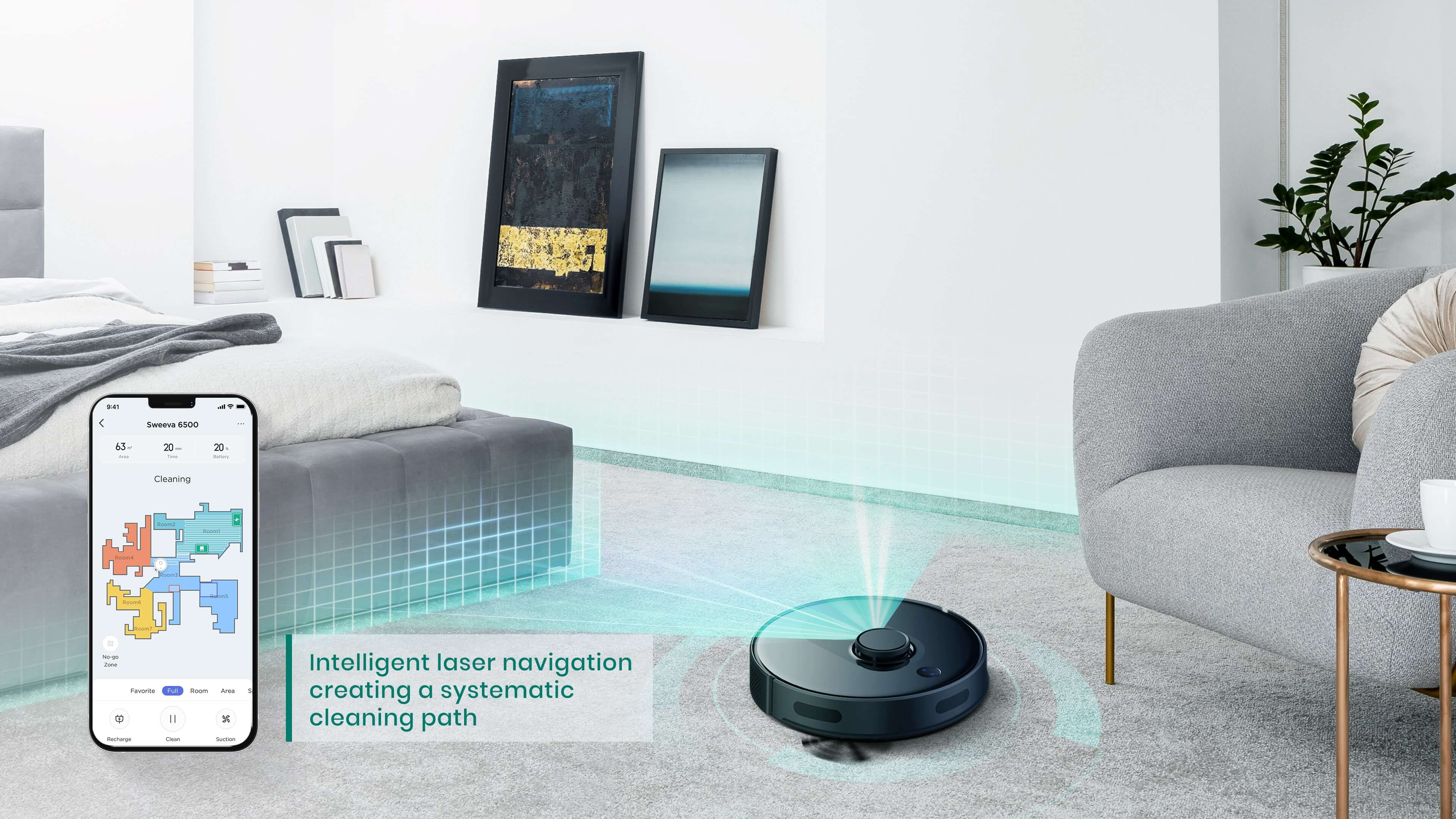 TCL SWEEVA 6500-4L Auto-Emptying Dustbin-TCL Global