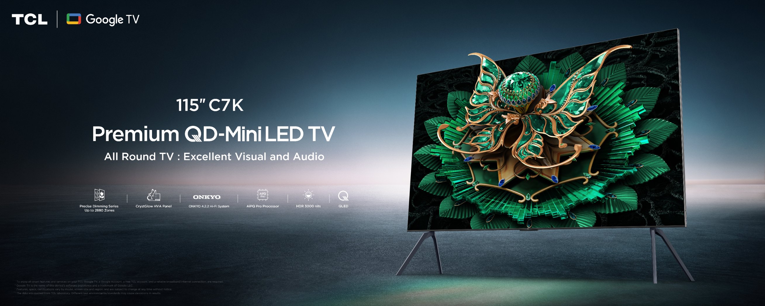 TCL TV C7K Premium QD-MiniLED TV, 50 to 115 inch