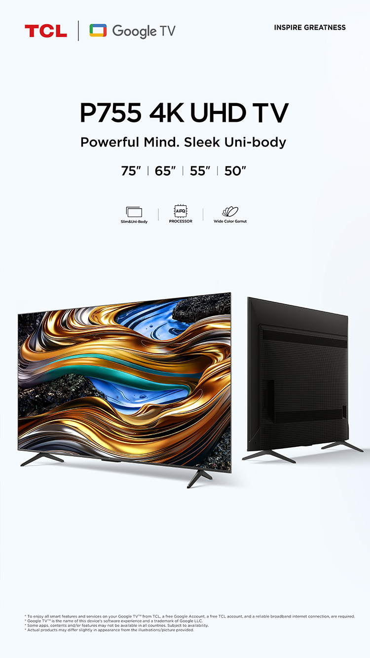 TCL P755 4K UHD Google TV | PROCESADOR AiPQ™ - TCL Columbia