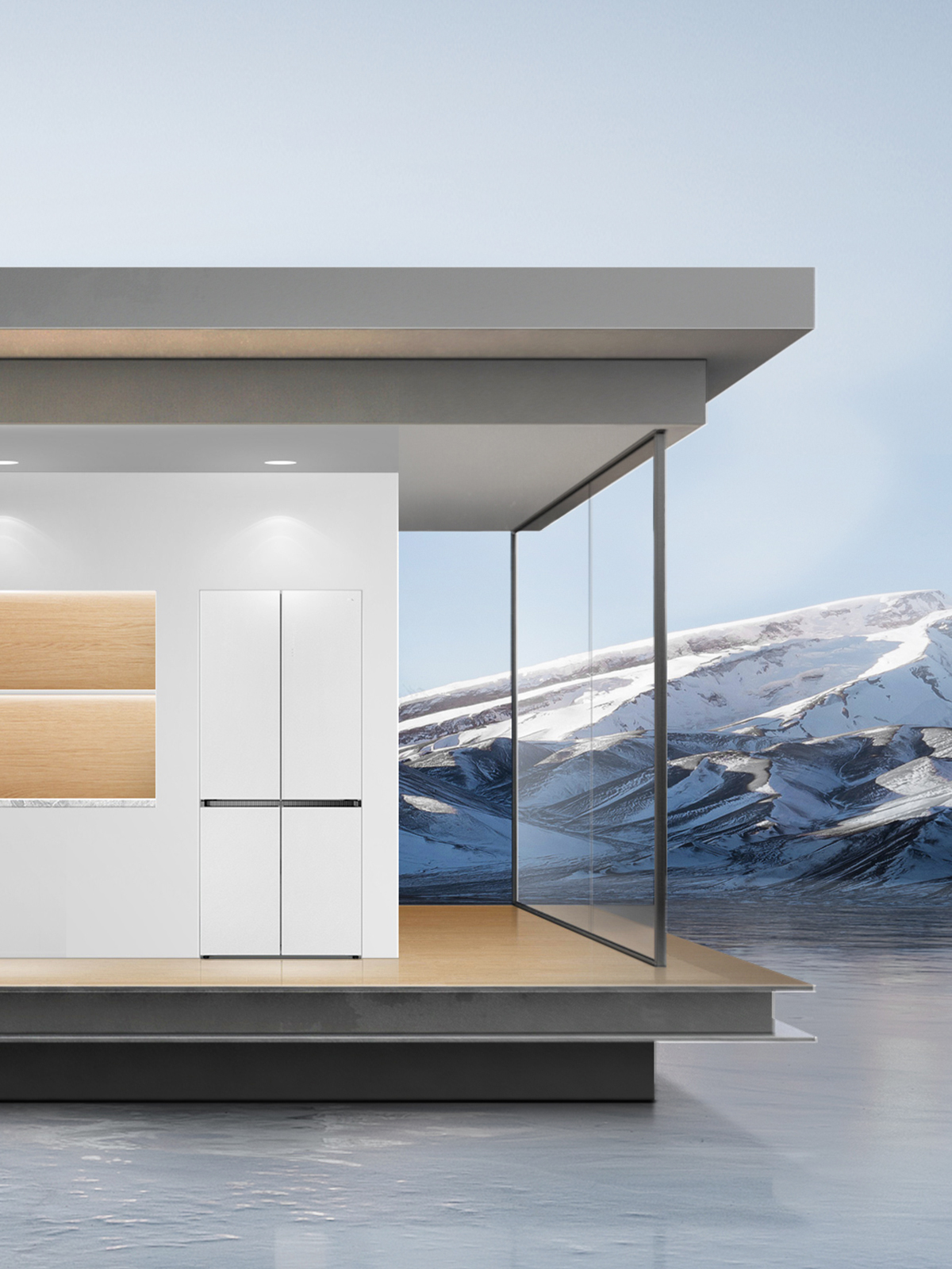 TCL R461P12-UQ 十字四门冰箱-超薄零嵌 | TCL官网