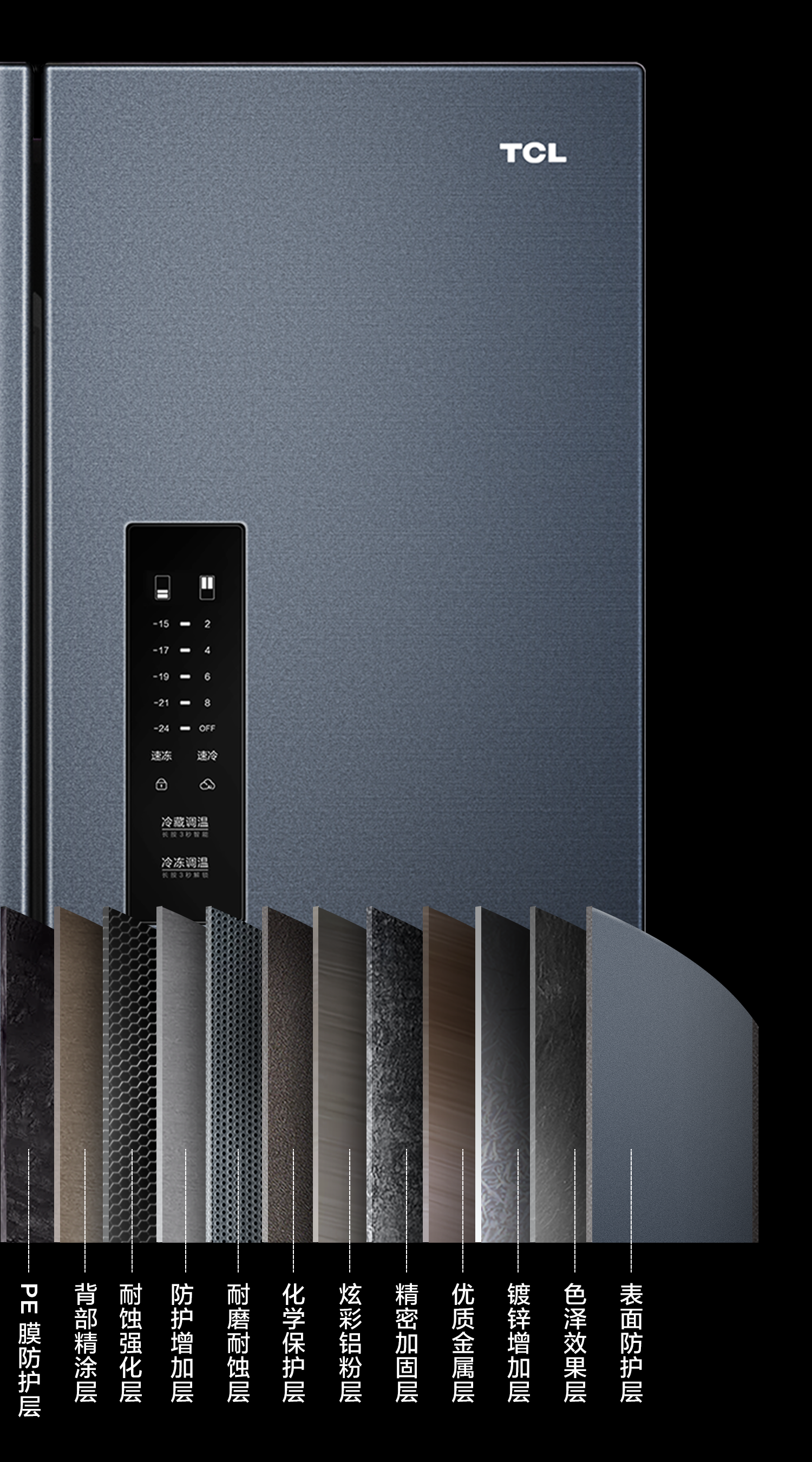 晶岩灰法式冰箱 BCD-320CWP