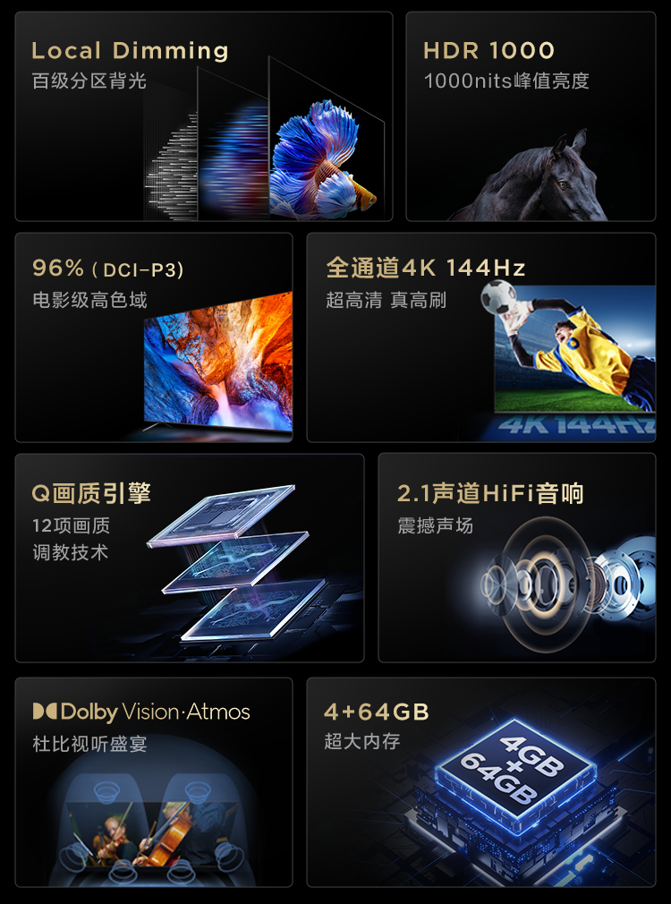 高画质 · 144Hz高刷电视Ⅱ 75T7G