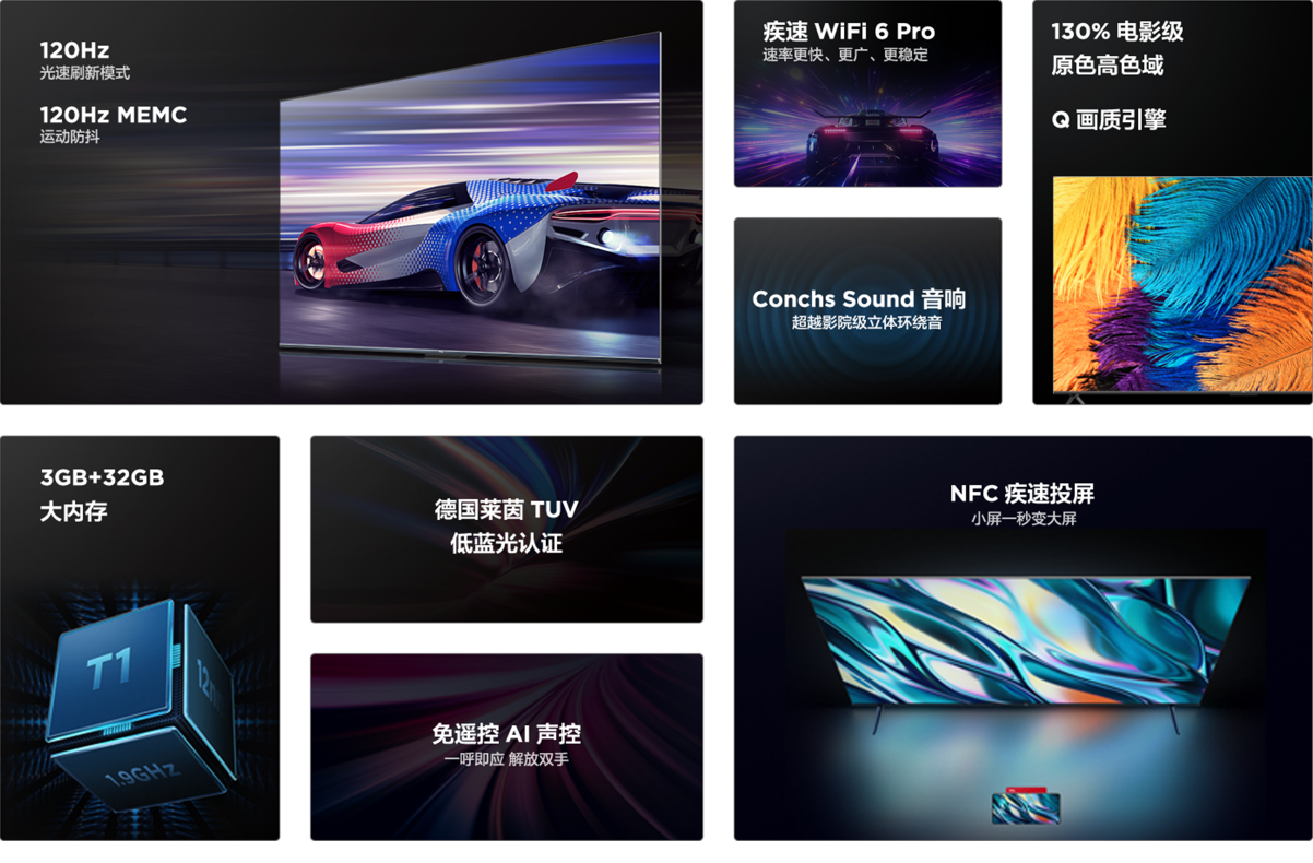 120Hz 高色域电视 65V8EPro