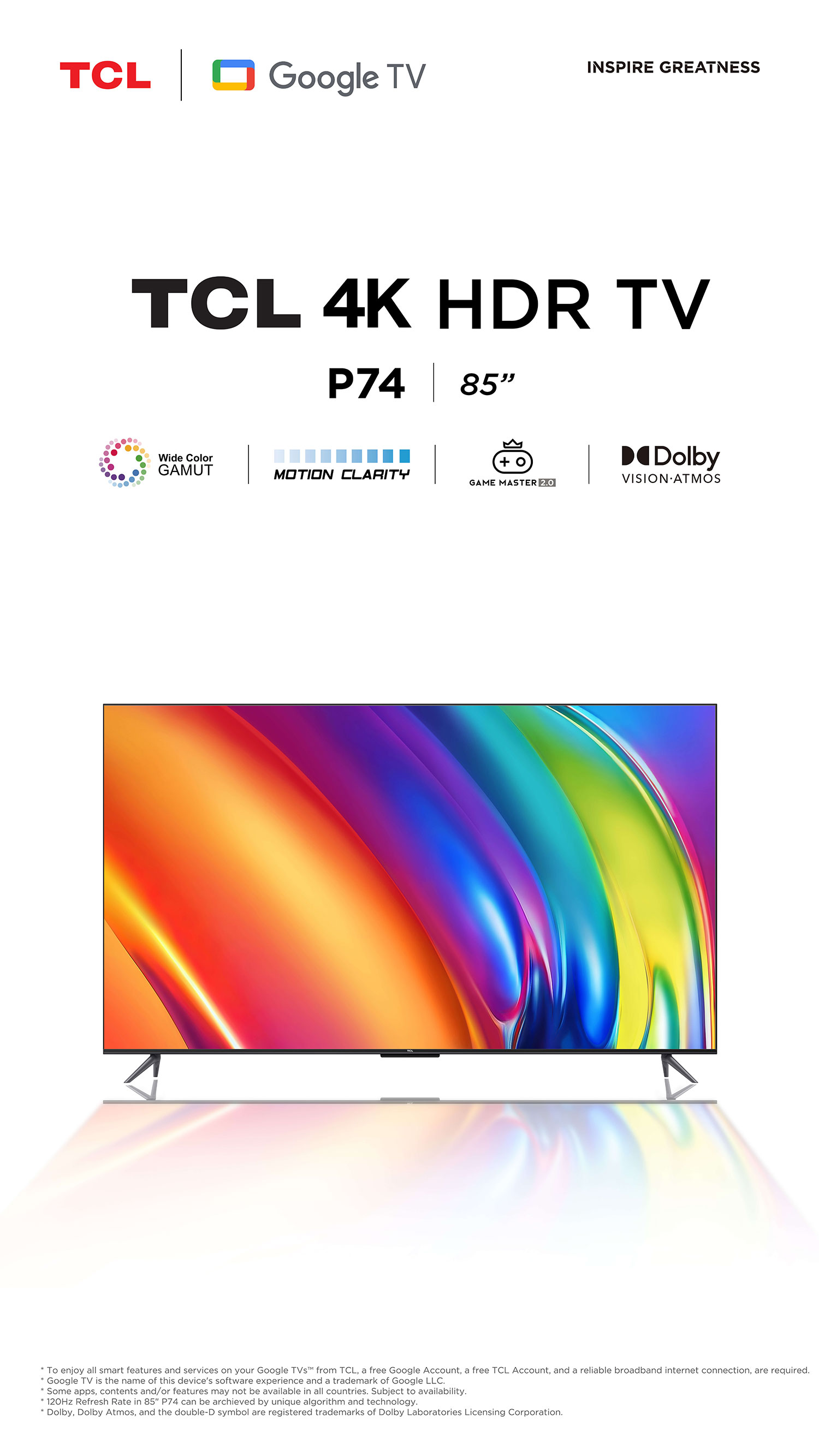 TCL TV P745 4K UHD TV | TCL Europe