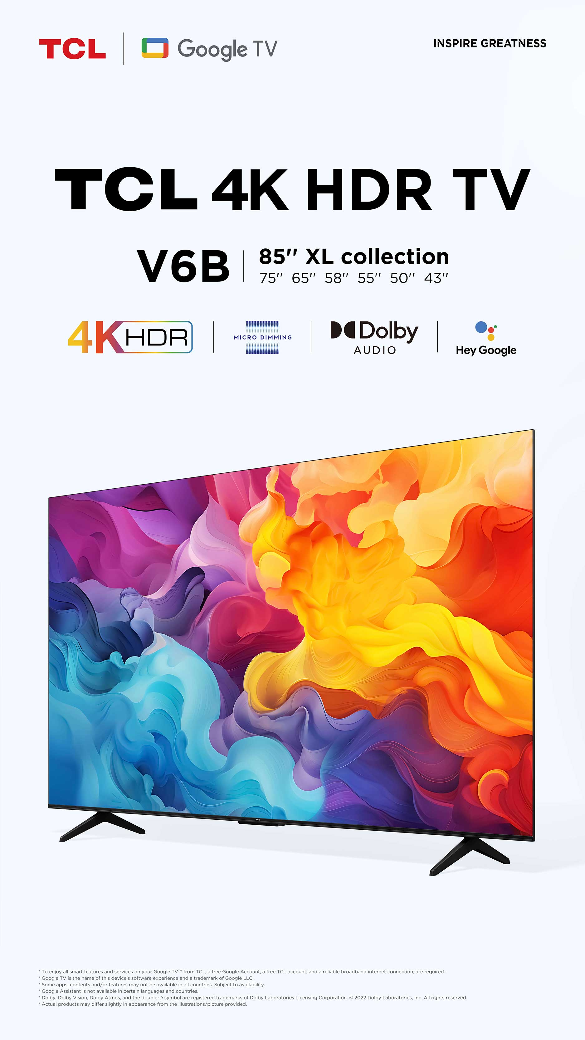 V6B - TCL 4K HDR TV