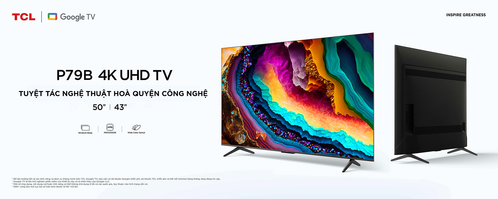 TCL P79B 4K UHD Google TV | AiPQ™ PROCESSOR - TCL Vietnam